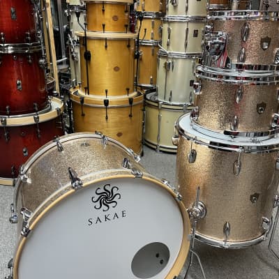 Sakae Trilogy Champagne Sparkle 4-Piece Drum Set | Reverb