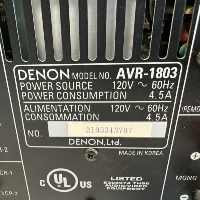 Denon AVR-1803 Receiver HiFi Stereo 5.1 Channel Home Theater | Reverb