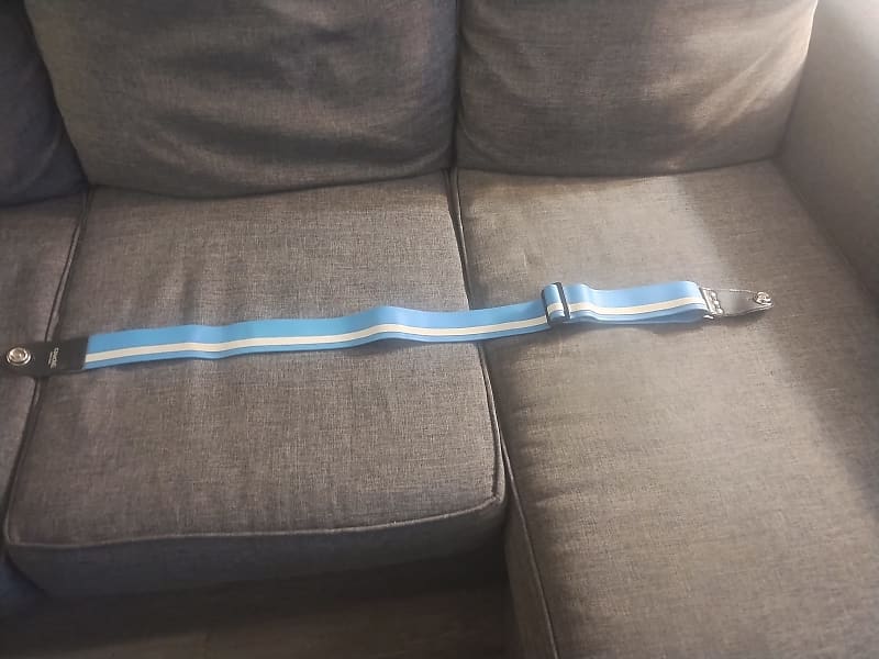 Couch RACER-X "Runway Blue" Guitar Strap with Dunlop | Reverb