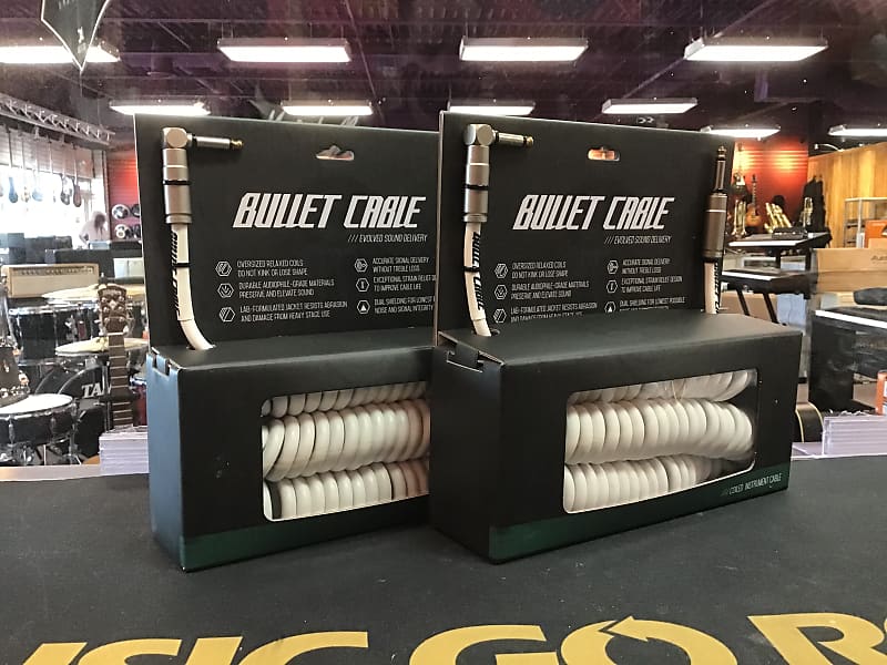 Bullet Cable BC-30CCW 30 Foot Coil Cable Pair! White | Reverb