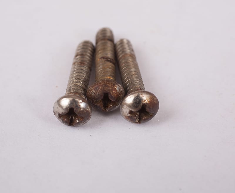 Fender Telecaster Bridge Pickup Screws 1950's - Nickel | Reverb