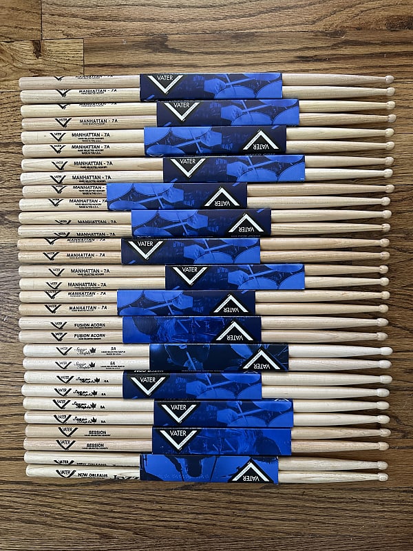 Vater Stick Lot (15 pairs) 7A 5A Manhattan Fusion Session New | Reverb