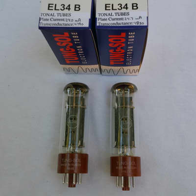 Tung-Sol EL34B Power Tubes - Matched Duet | Reverb