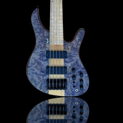 D’Mark Alpha 5 Strings Blue Burst Electric Bass Guitar Active | Reverb