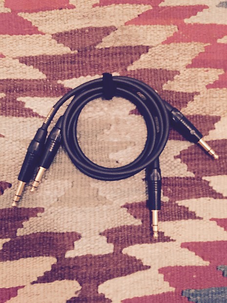 2x Mogami Gold Series Studio Cables - 3 ft. Balanced TRS to | Reverb