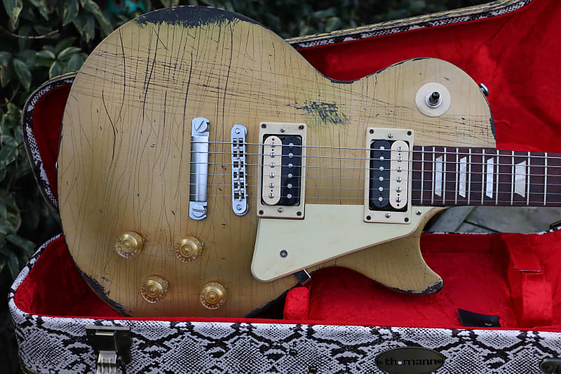 Gibson Les Paul gold top superb relic and mock | Reverb Canada
