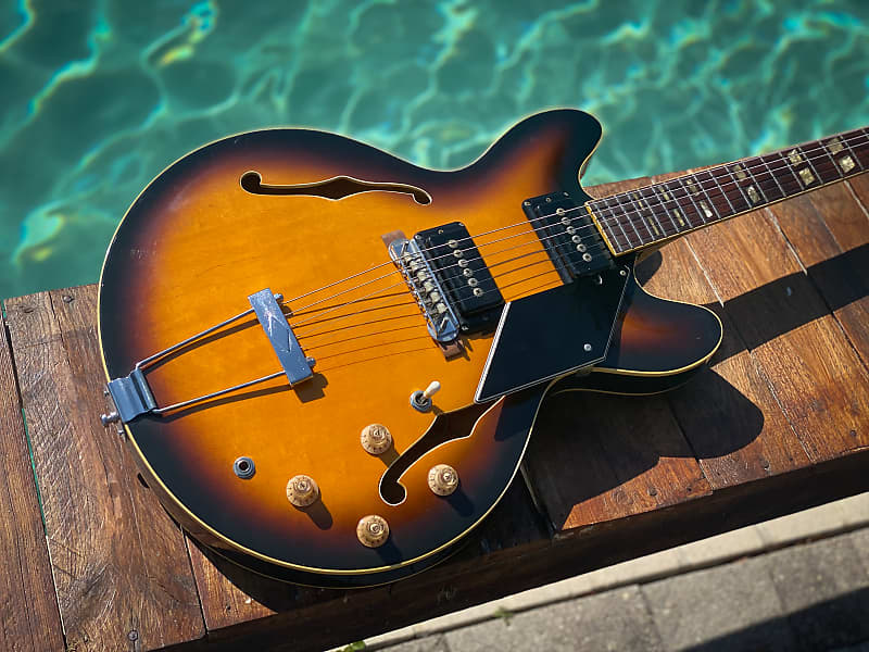 Mosrite Copy Sunburst ES-335 Style with Open Book Headstock | Reverb