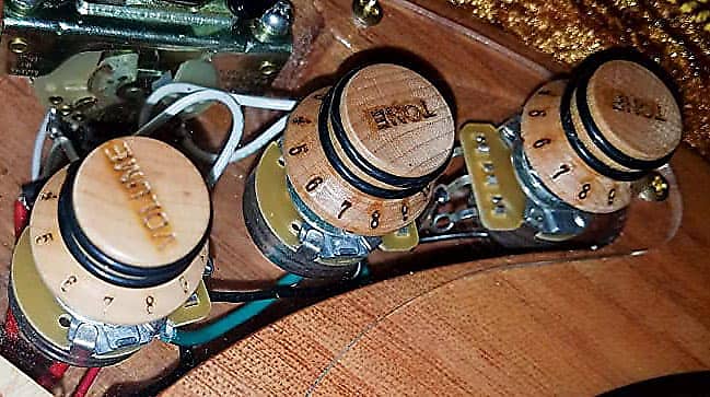 3PCS Maple Wood Guitar Tone Volume Knobs | Reverb
