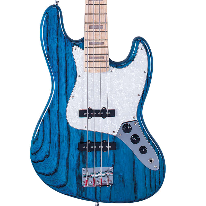 SX jazz bass swamp ash blue | Reverb