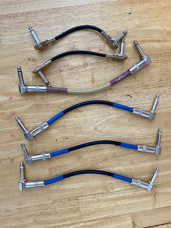 6 random Guitar Effects patch cables | Reverb