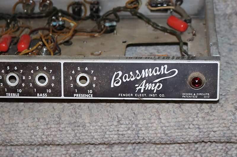 Vintage 1962 Fender Brownface Bassman Chassis - Project - For | Reverb