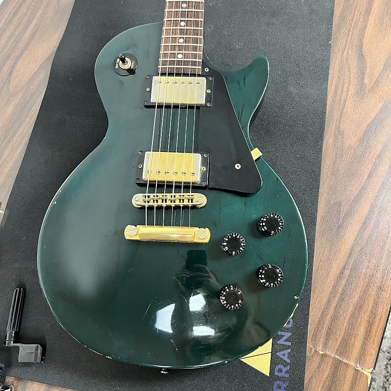 1998 Gibson Les Paul Studio Emerald Green Dot Inlay 9.2 lbs | Reverb