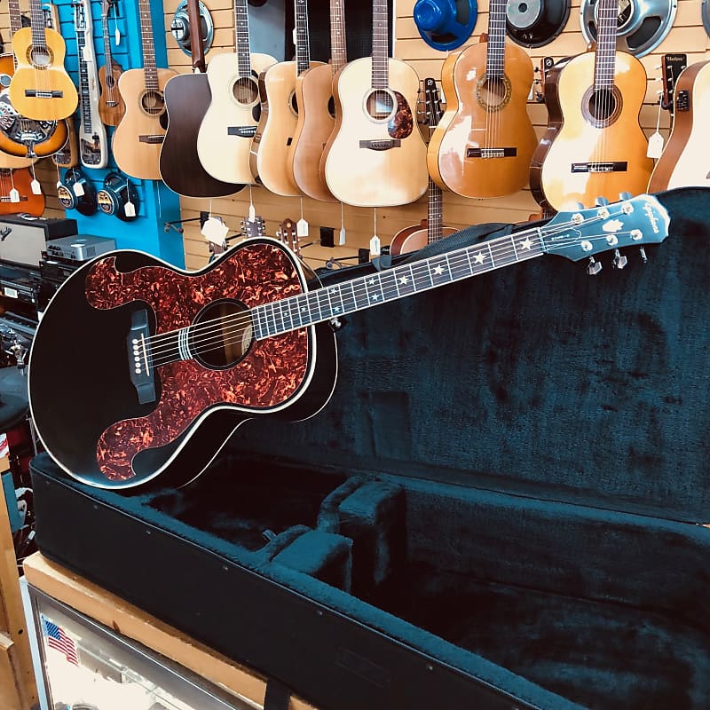 Epiphone SQ-180 Acoustic Jumbo Guitar w/Case | Reverb