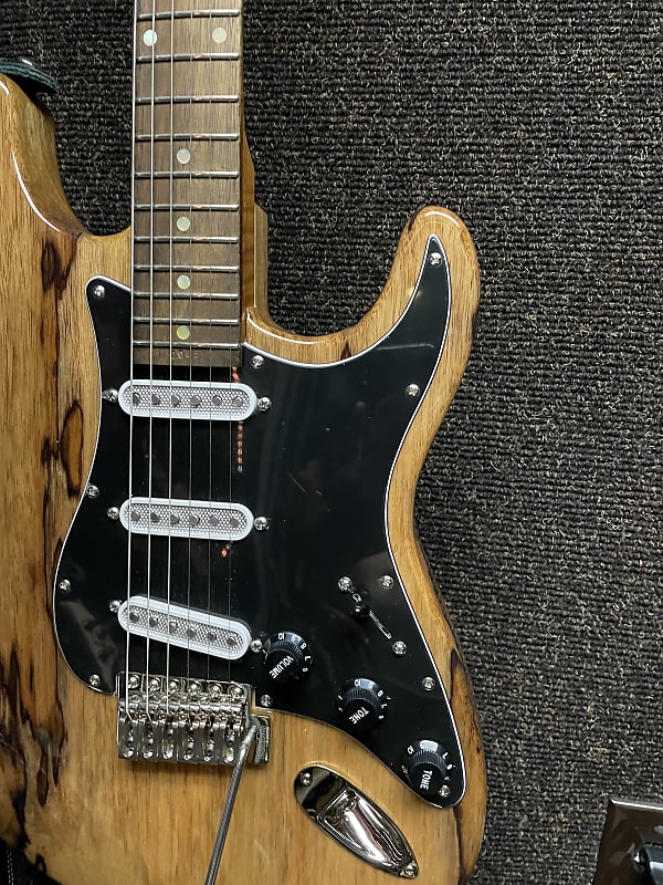 Marvin jester strat style korina , highly flamed and figured | Reverb