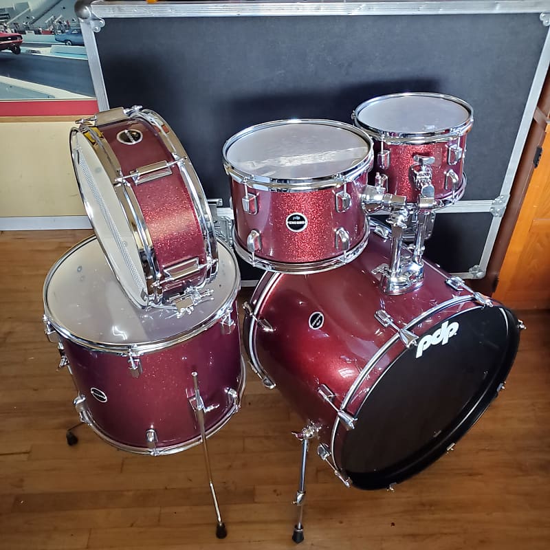 PDP Encore 5pc Drumkit Red Wine Sparkle Excellent Condition | Reverb