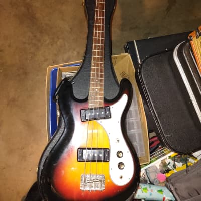 Vintage Univox Badazz Bass Guitar 1974 Sunburst with Original | Reverb