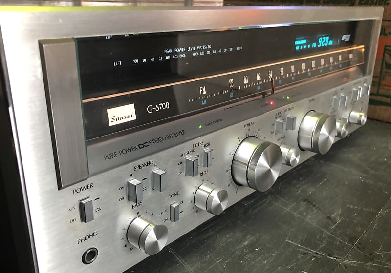 Sansui G-6700 Pure Power DC Receiver Silver Face Wood Veneer | Reverb