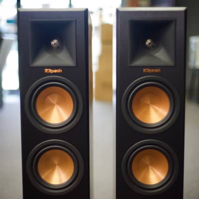 Klipsch RP-250F Black Floor Standing Speakers - Demo Pair w/ | Reverb