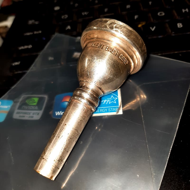 Vincent Bach Trombone or Euphonium mouthpiece, #12c silver | Reverb