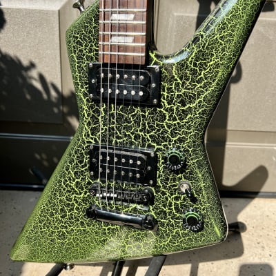 Epiphone Explorer GT Gloss Black / Green Crackle | Reverb