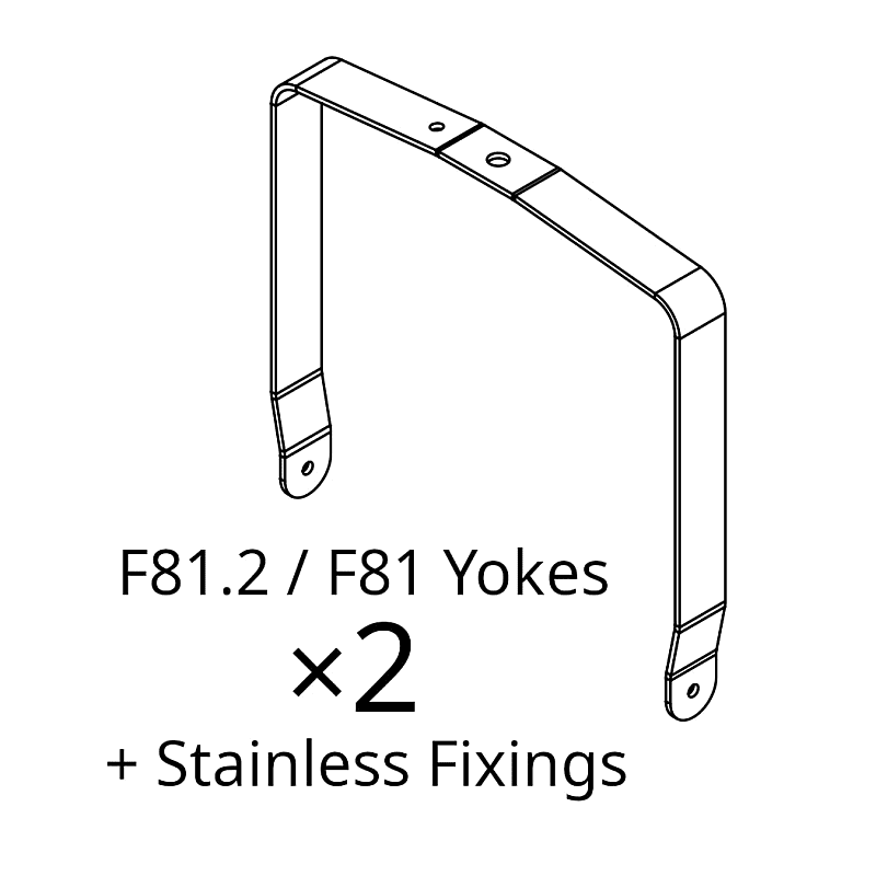 Funktion-One Set of 2 × F81.2 / F81 Yoke Bracket Kit Black | Reverb