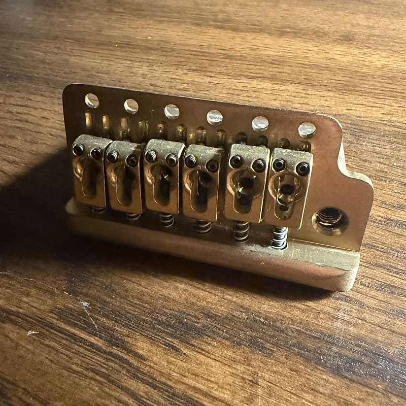 Stars Guitars “Keyhole” Style Brass Bridge 1970s | Reverb