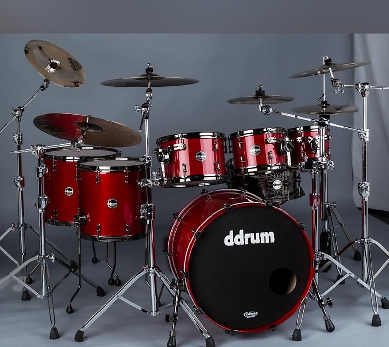 ddrum USA Maple Kit 6pc Shell Pack Sequoia Red / Black | Reverb
