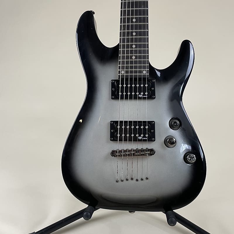 Schecter Sgr C 7 String Silver Burst Reverb