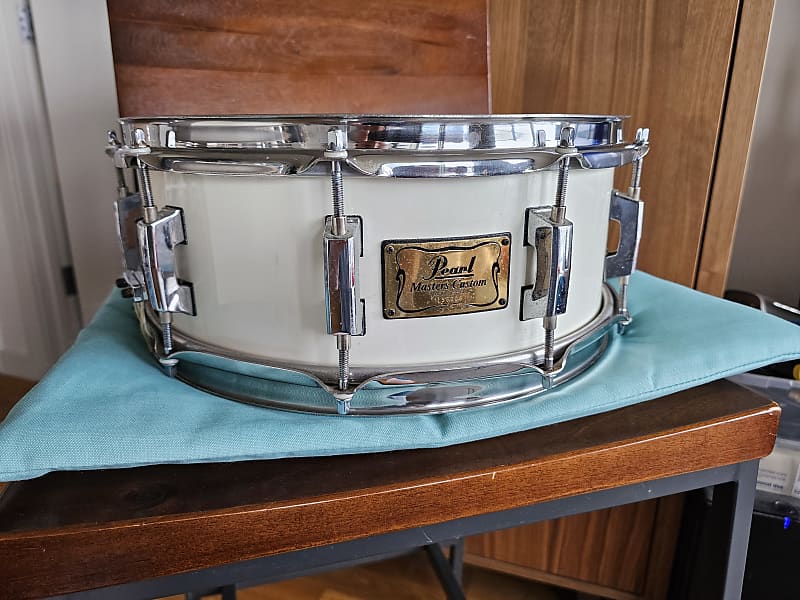 Pearl Masters Custom Maple MMX Early 90's - White Mist - 5.5" | Reverb