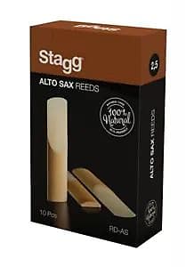 Stagg Box of 10 Alto Saxophone Reeds, 2.5 Hardness, 100% | Reverb