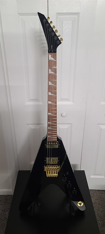 Dean VX REVERSE Headstock, Black and Gold hardware, Korea 90s | Reverb
