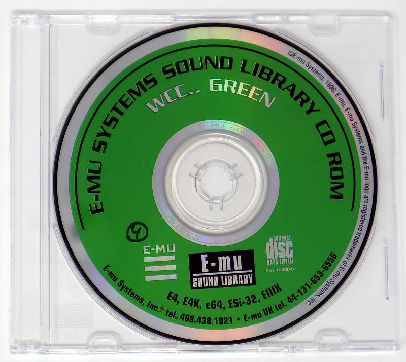 E-MU Systems WCC.. Green E-MU Systems Sound Library CD ROM | Reverb