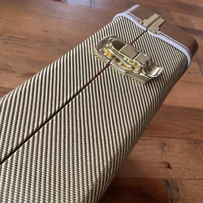 Road Runner Tweed rectangular Strat-style hardshell case | Reverb