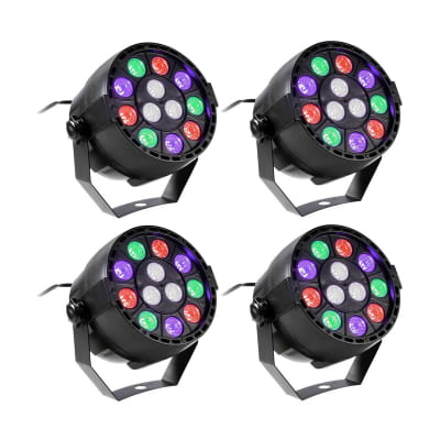 4 Pack Eliminator Lighting Mini PAR RGBW LED Light Display | Reverb
