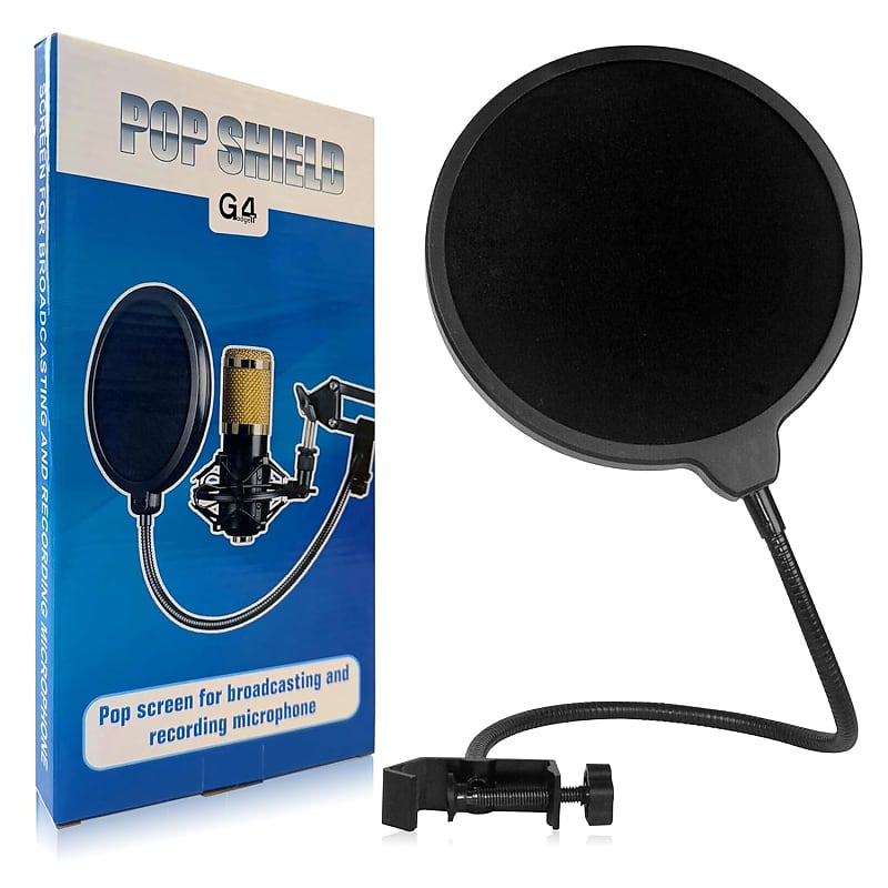 Professional Microphone Pop Filter – Dual Layer Mic Shield | Reverb