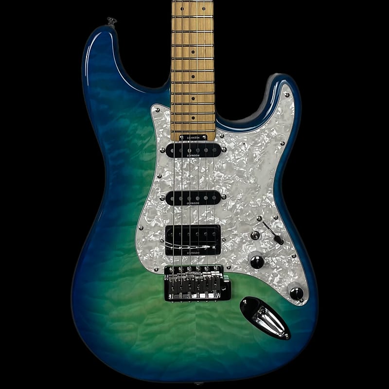 Blade RH-2C Custom Electric Guitar in Blue Caribbean | Reverb