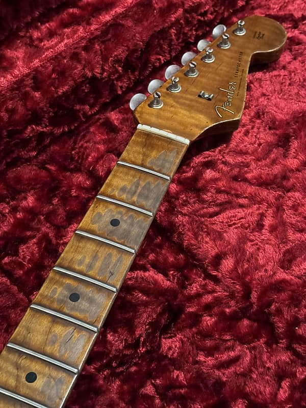 Fender Custom Shop Stratocaster Neck ‘57 Roasted Flamed Relic | Reverb