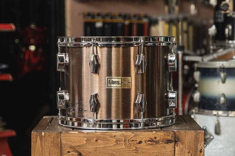Fibes Fiberglass Rack Tom in Copper - 10x14 1970s | Reverb