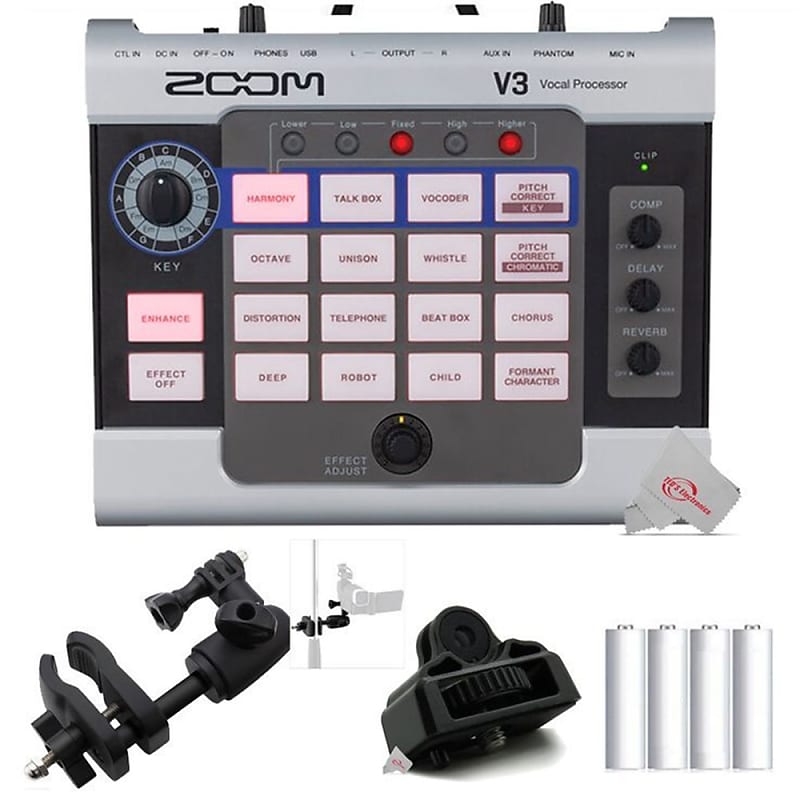 Zoom V3 Vocal Processor + Zoom MSM-1 Mic Stand Mount + Zoom | Reverb