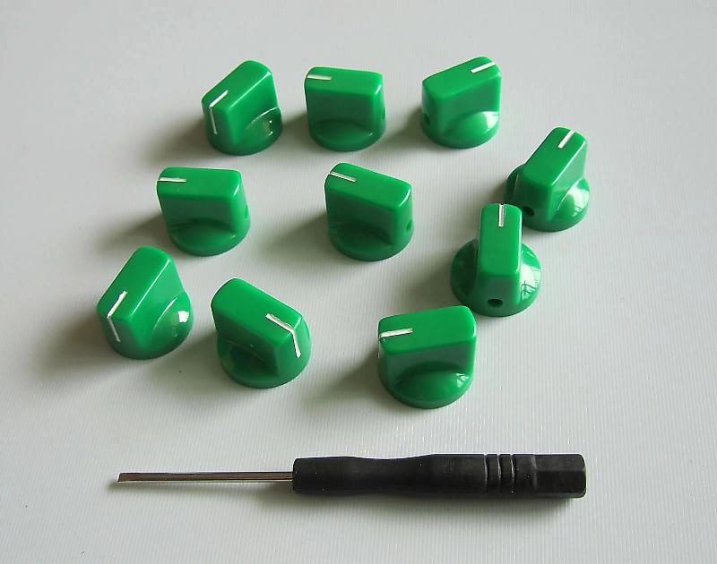 10x Guitar AMP Amplifier Effect Pedal Control Knobs Green | Reverb