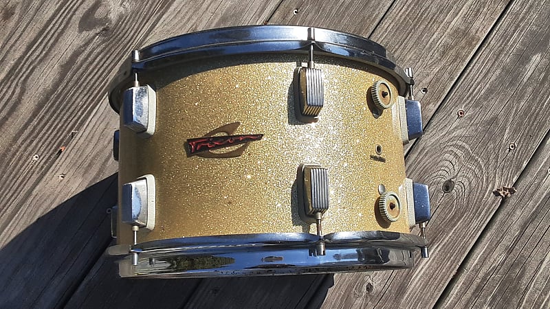 Vintage 1960's TRIXON - Tom Tom 13x9 - Luxus Gold Sparkle - | Reverb
