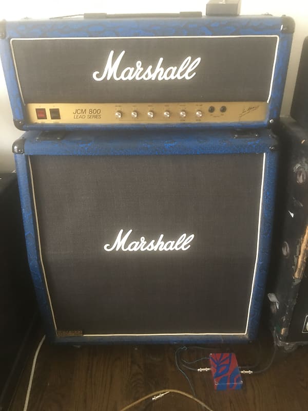 Marshall JCM-800 2204- Blue With vert spec mod | Reverb