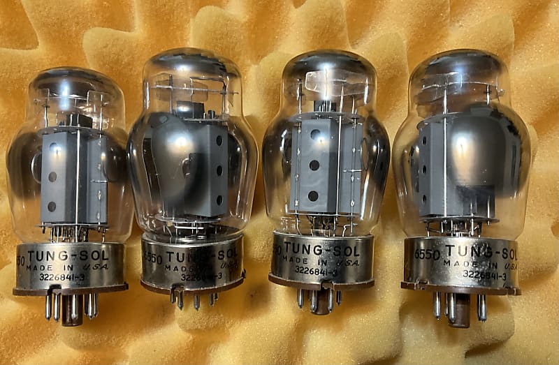 Tung-Sol USA Quad 6550 tubes 1968 - Gray | Reverb
