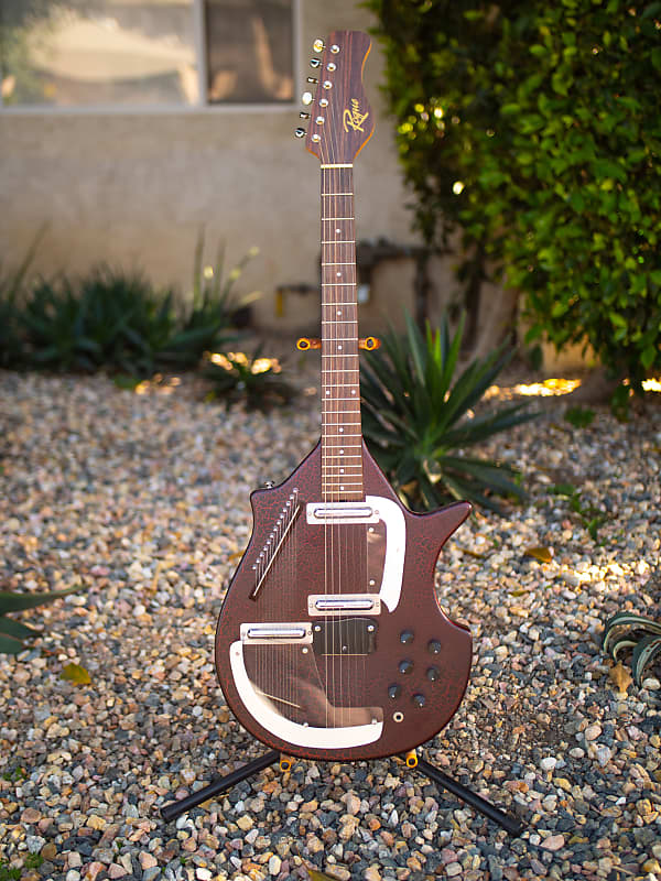 Rogue STR-1 Pro Electric Sitar Guitar Mid 2000s Red Crackle | Reverb