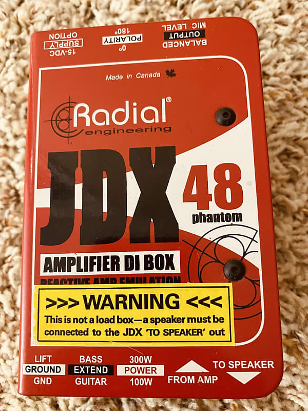 Radial JDX 48 1-channel Active Instrument Direct Box | Reverb