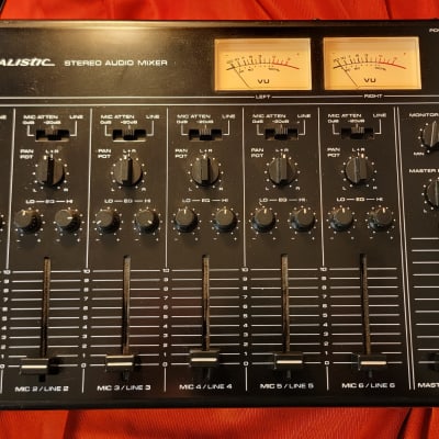 REALISTIC STEREO AUDIO MIXER Model 32-1210 - Black | Reverb