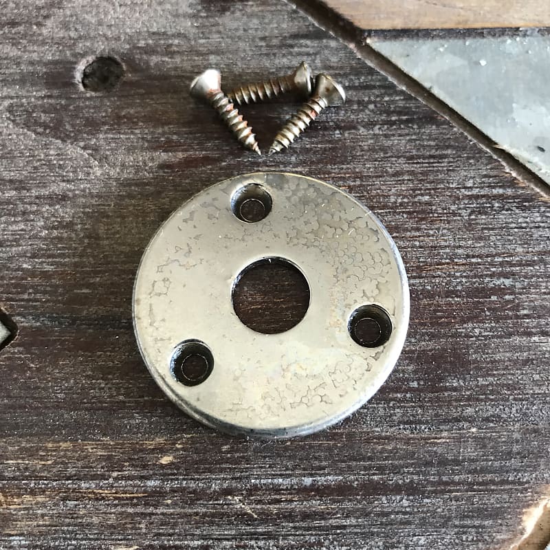 Real Life Relics Nickel Round Jack Mounting Plate [AA1] | Reverb UK