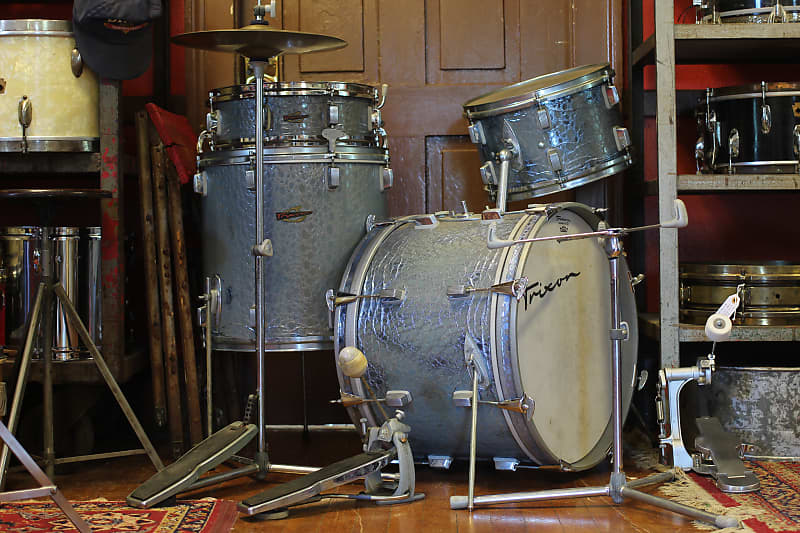 1960's Trixon Luxus in Blue Croco 14x20 9x13 16x16 5x14 | Reverb