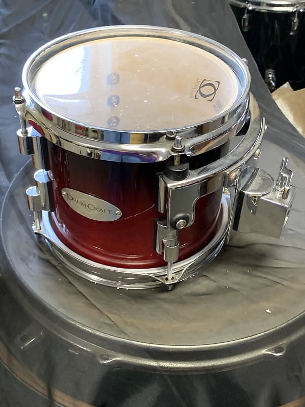 DrumCraft 7”x8” Rack Tom with Suspension Mount 2000s Red to | Reverb