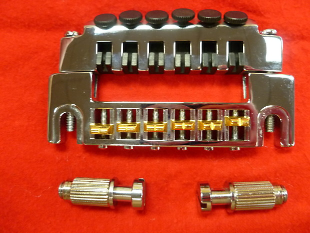 Schaller 456 Stud Mount Adjustable Bridge W Fine Tuners | Reverb